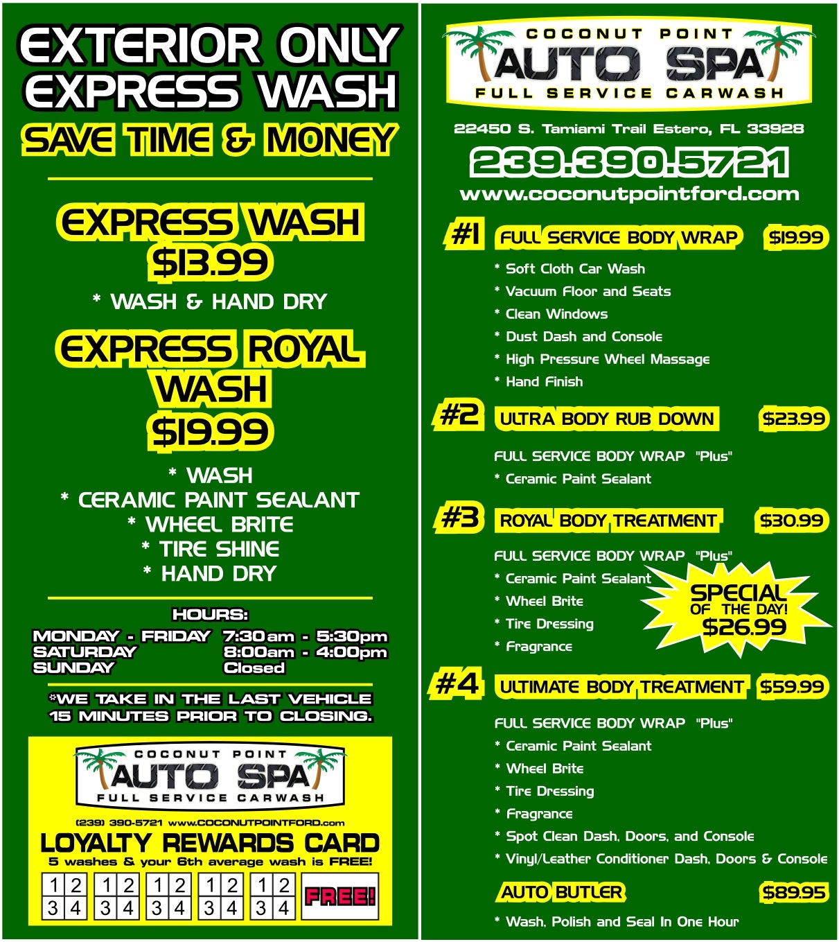 Coconut Point Ford Auto Spa Menu | Car Detailing near Me